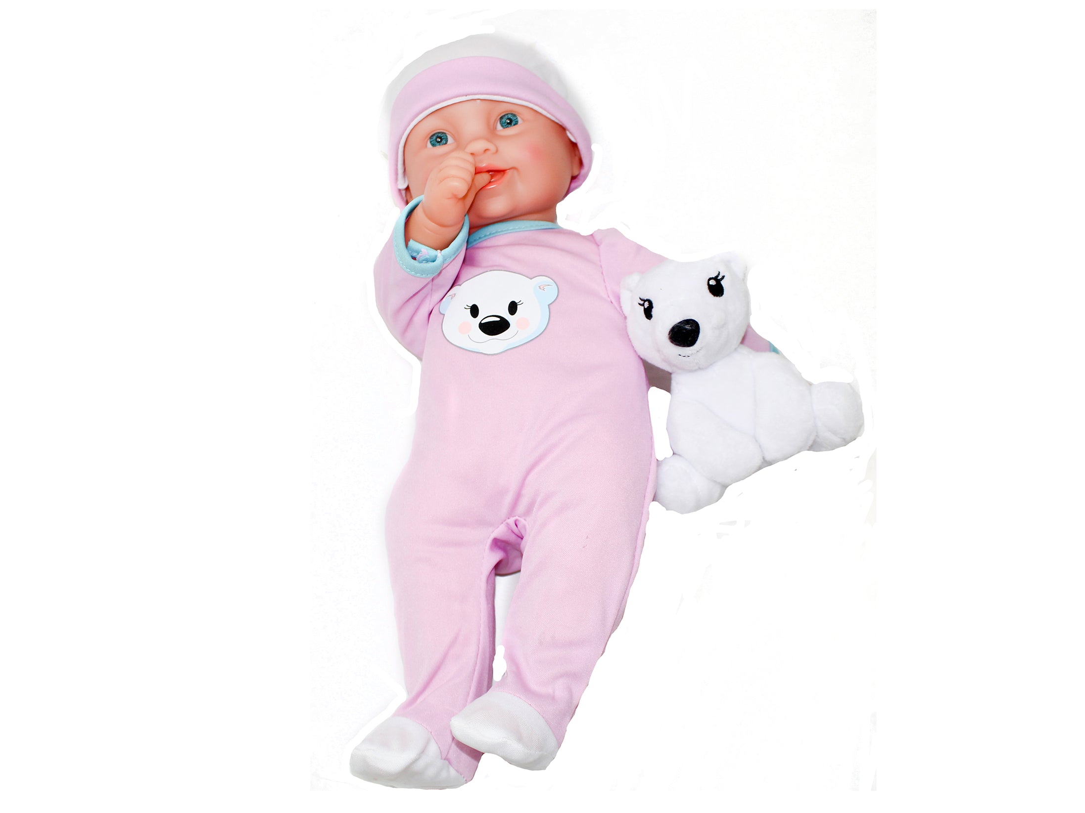 Baby First Born 14'' Doll & Stuffed Animal Doll Set — Uneeda Doll